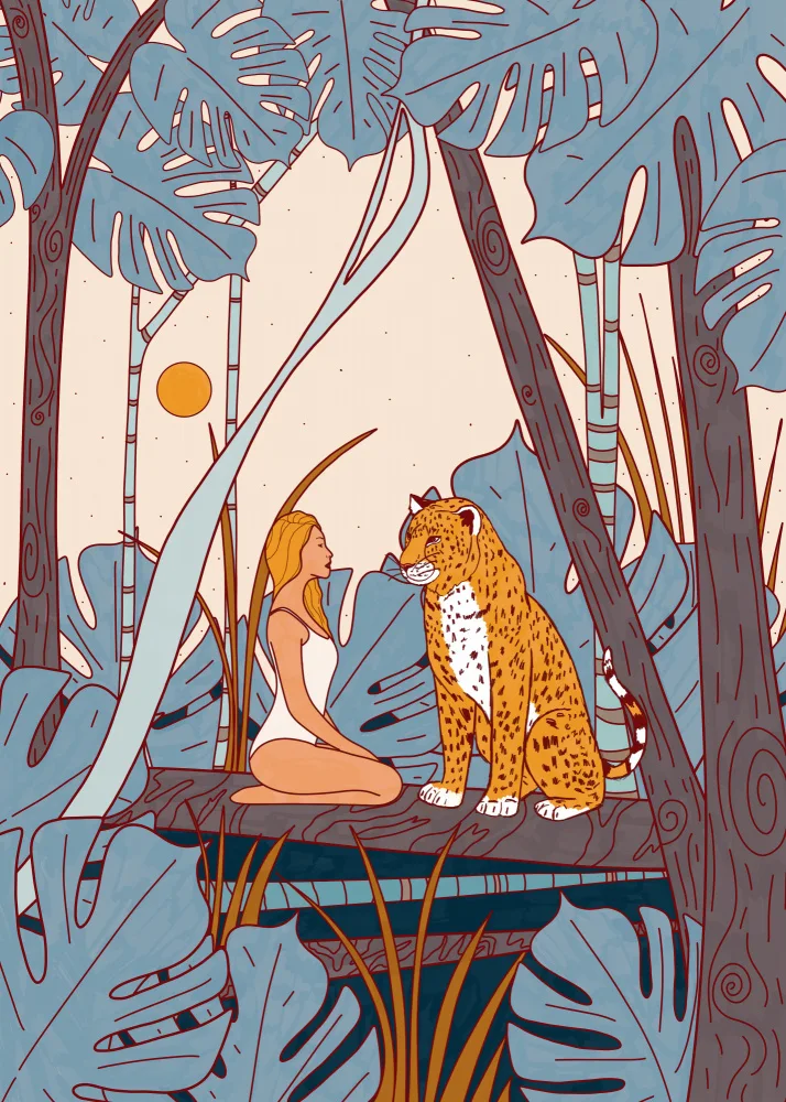 Stephen Wade: The Girl and the Leopard | Animals | Contemporary art ...