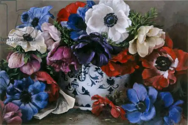 Max Weber: No 396, Bouquet d'anA?mones | Flowers | Kubism | Fine art ...