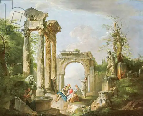 Giovanni Paolo Pannini: Arcadian Scene | Architektura | Baroko | Obrazy ...