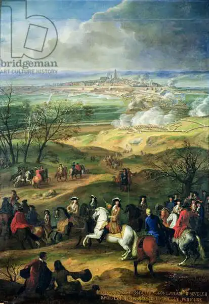 French school (17th century): The Siege of Mons by Louis XIV (1638-1715 ...
