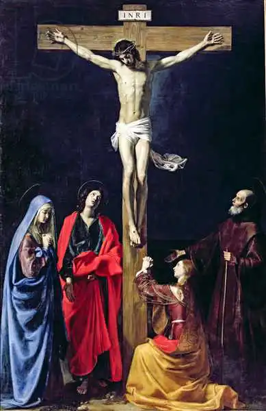 Nicolas Tournier: Christ on the Cross with the Virgin, Mary Magdalene, St. John and St. Francis ...