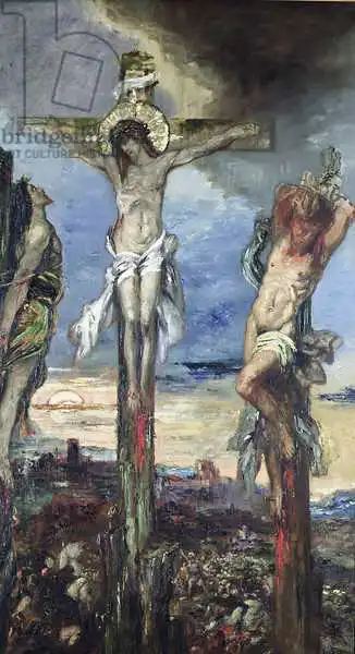Black Jesus On The Cross With The Two Thieves