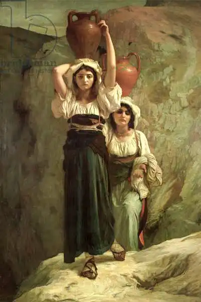 Antoine Auguste Ernest Herbert or Hebert: Girls of Alvito | Portrét ...