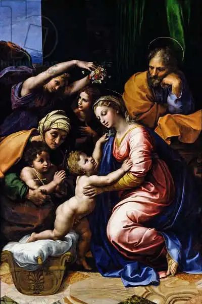 Raffael Santi: Holy Family (known as the Grande Famille of Francois I ...