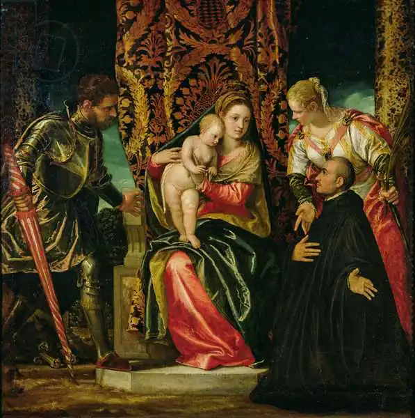 Paolo Veronese: Virgin and Child between St. Justine and St. George ...
