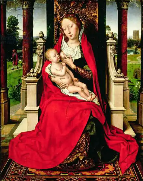 Hans Memling: Madonna and Child Enthroned, c.1492-94 | Religious | Dutch painters | Fine art ...
