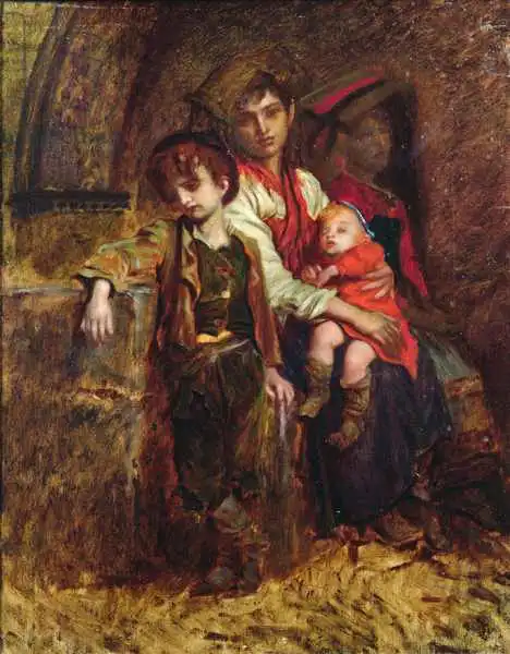 Antoine Auguste Ernest Herbert or Hebert: Family of Peasants | Portrét ...