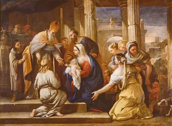 Luca Giordano: Presentation at the Temple | Náboženské | Baroko ...