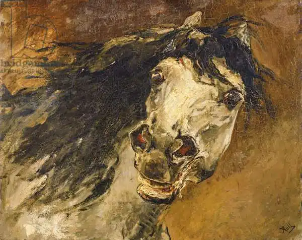 Alfred Roll: Head of a Horse | Animals | Realism | Fine art prints ...