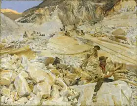 John Singer Sargent: Bringing Down Marble from the Quarries to Carrara ...